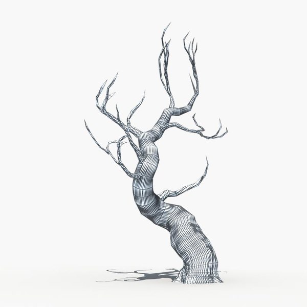 3d scary tree dry model