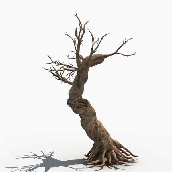 3d scary tree dry model