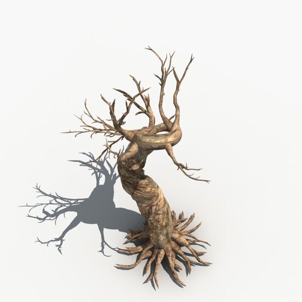 3d scary tree dry model