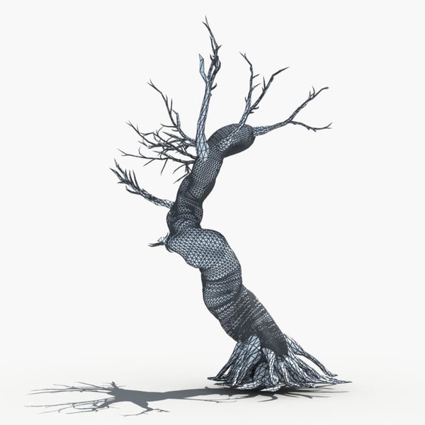 3d scary tree dry model