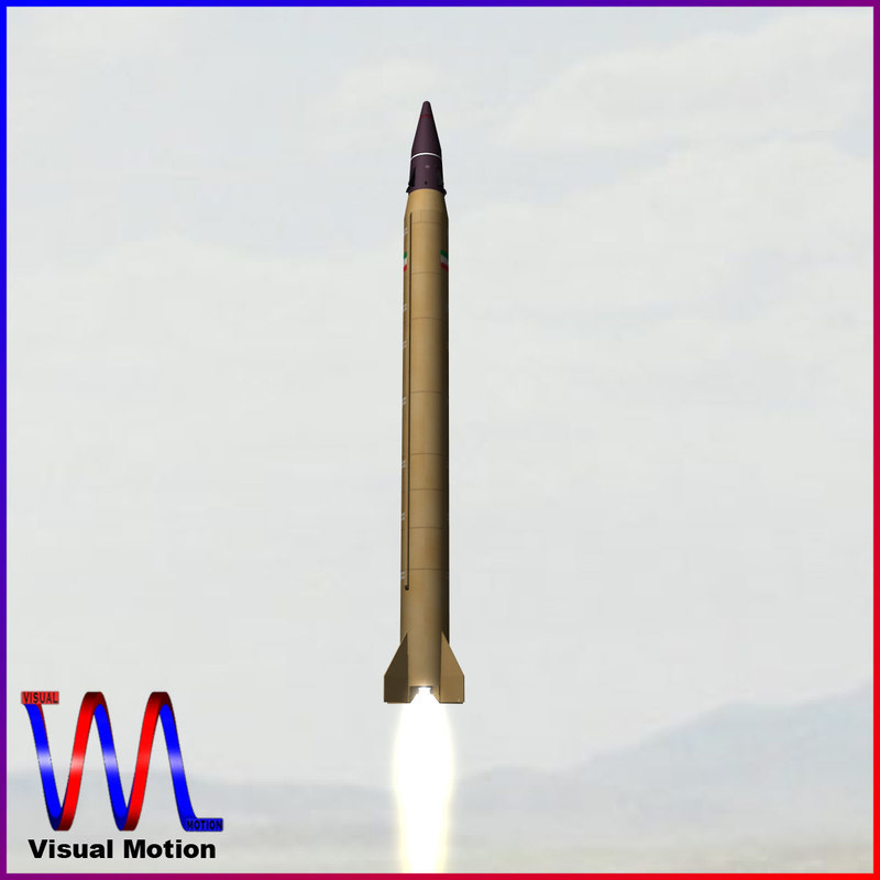 3d model iranian emad ballistic missile