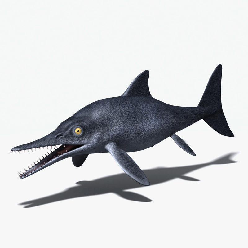 ichthyosaurs triassic cretaceous 3d max