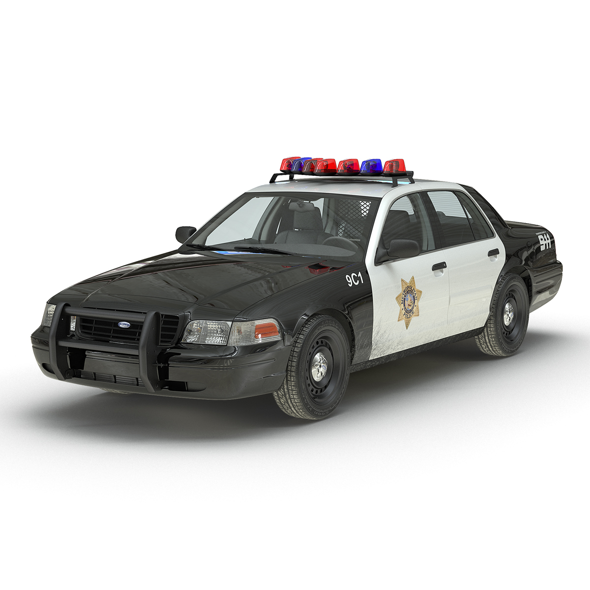 3d crown victoria police car