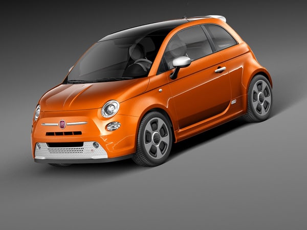 3d model fiat 500 e 500e