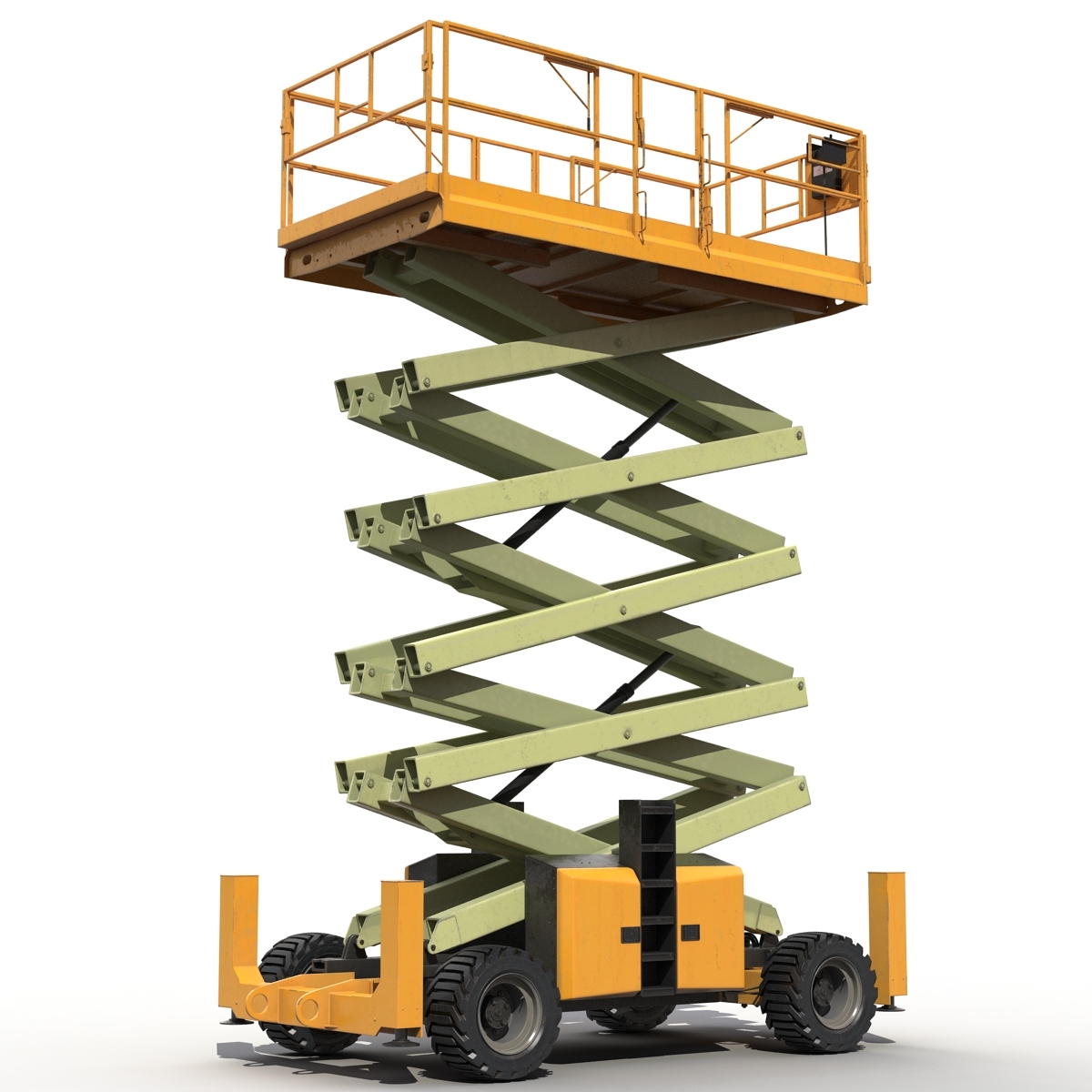 3d engine powered scissor lift model