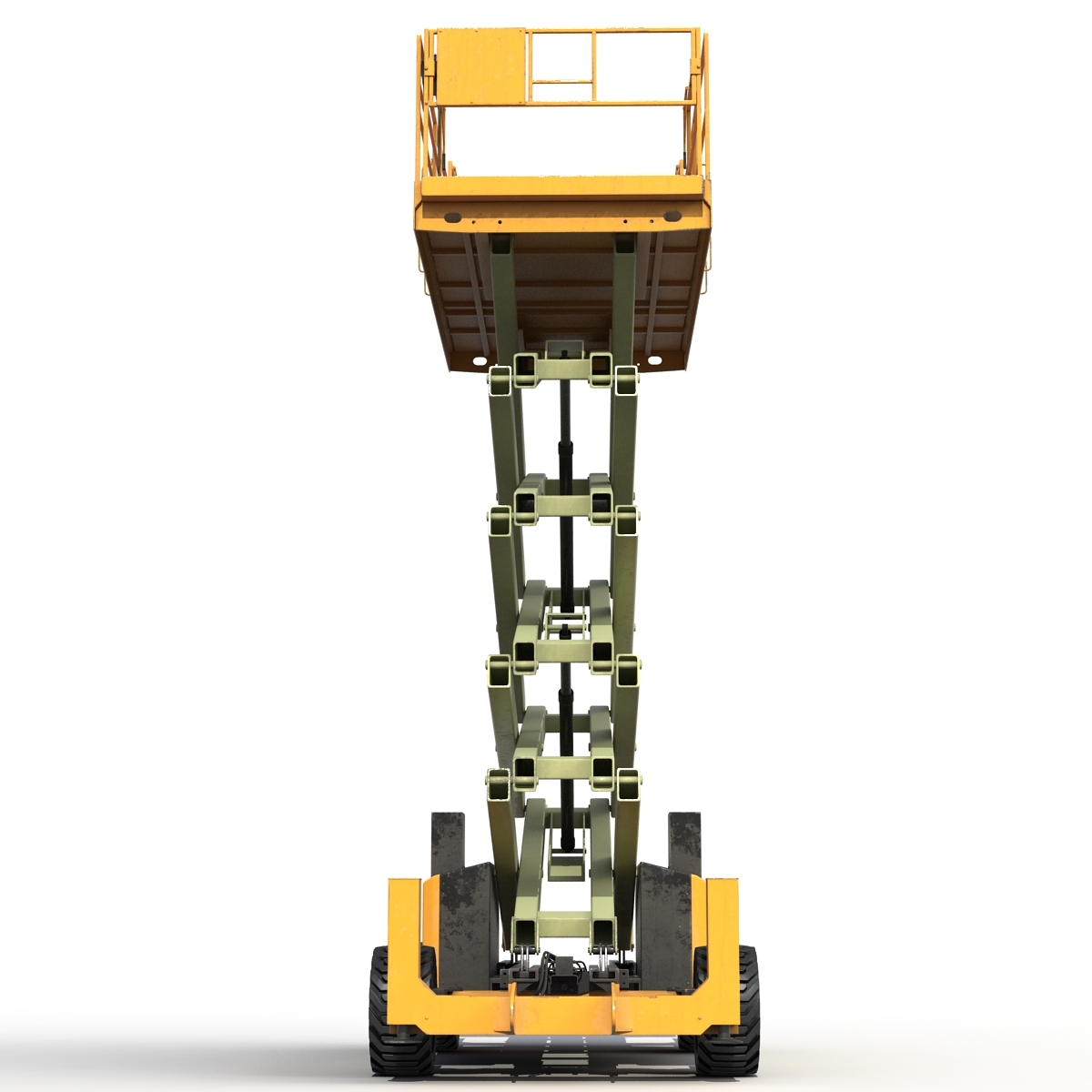 3d engine powered scissor lift model