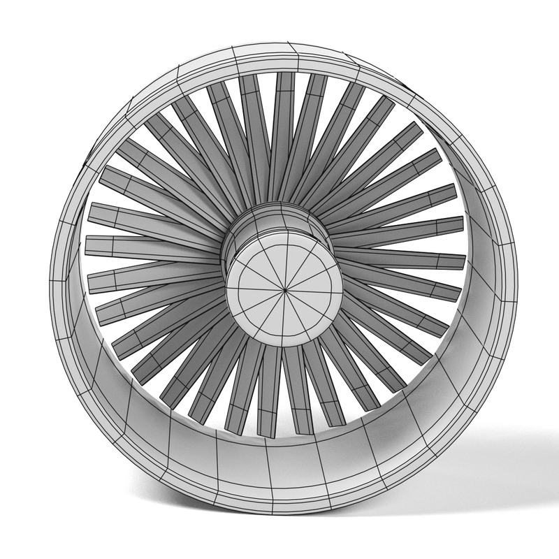 3d large fan model