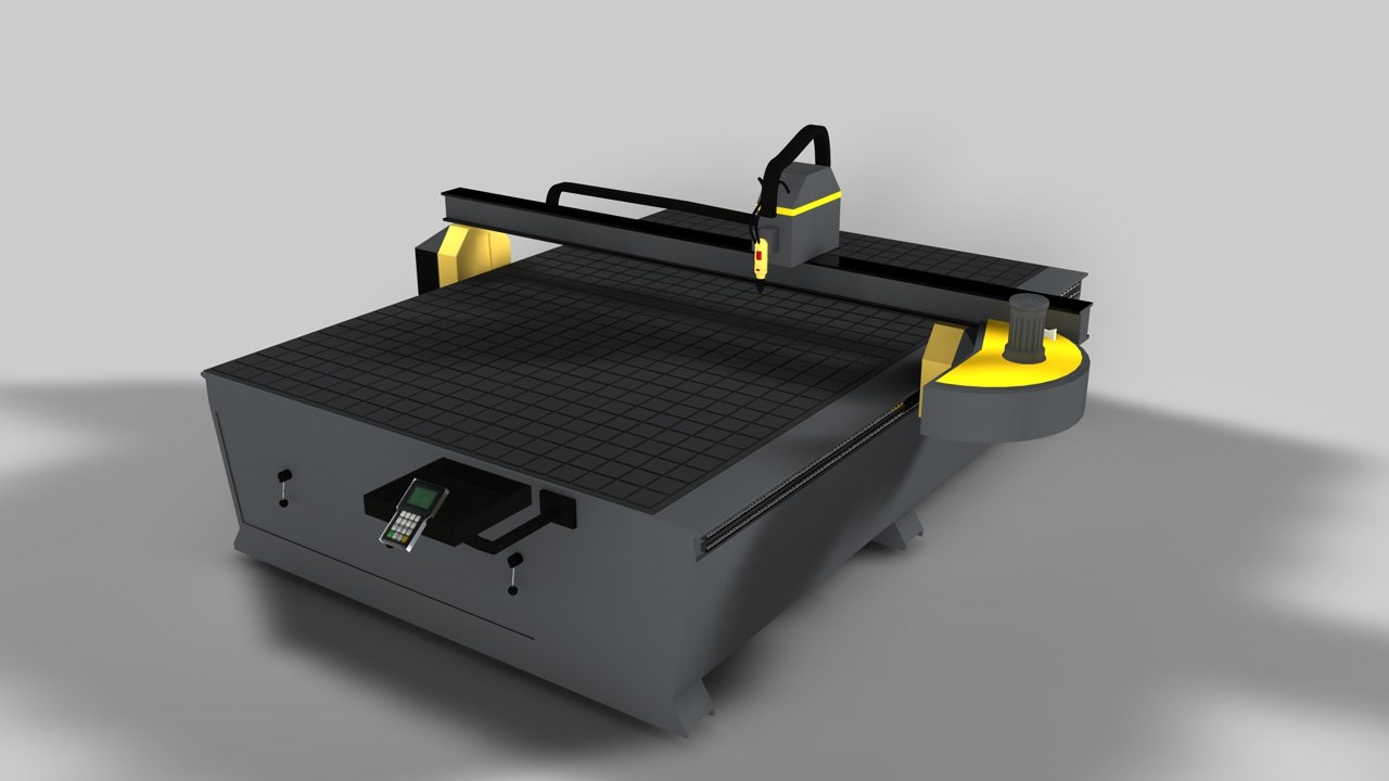 cnc machine 3d model
