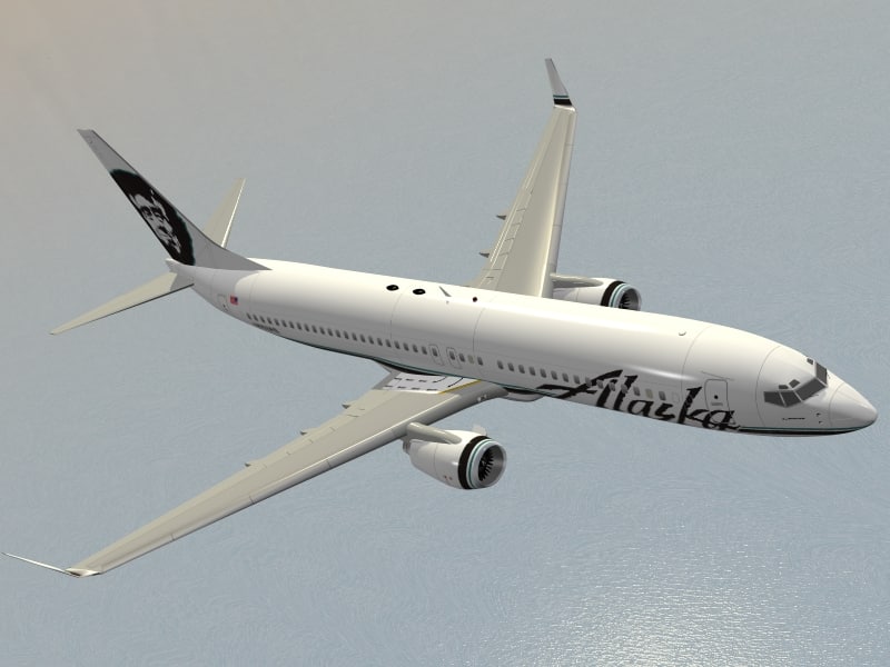 boeing 737-800 alaska airlines 3d model