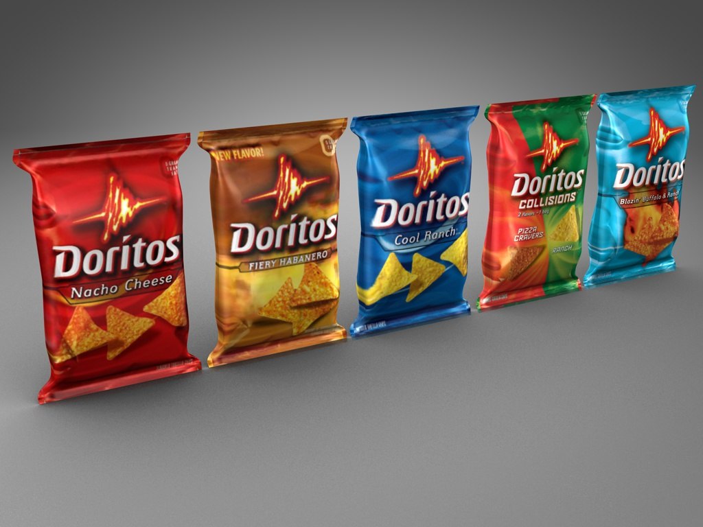 doritos chip 3d dxf