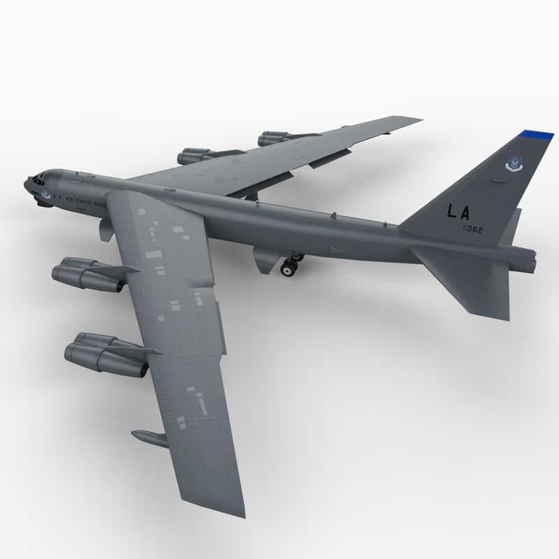 b52 stratofortress bomber b-52 aircraft 3d model