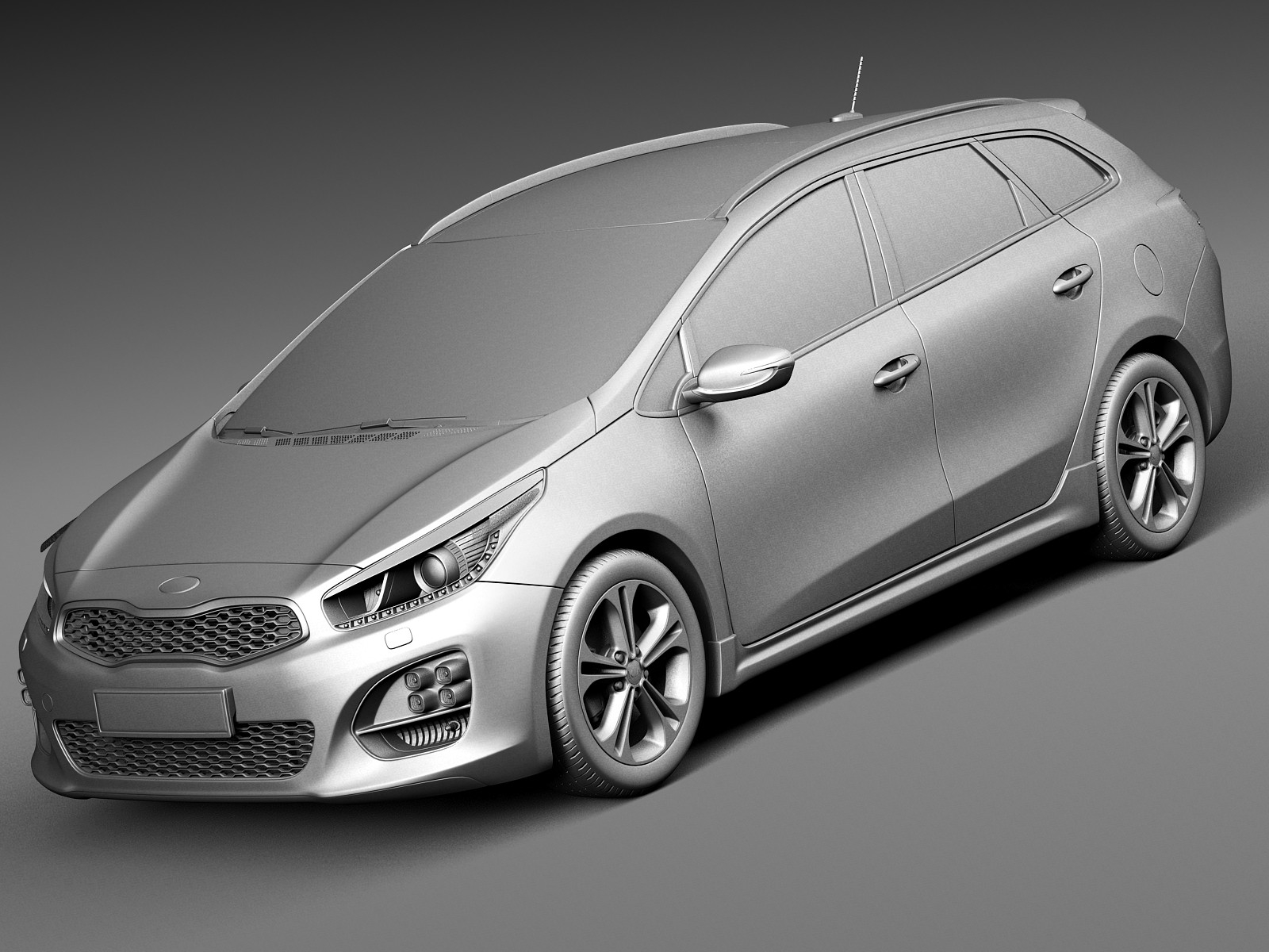 3d model 2016 kia ceed