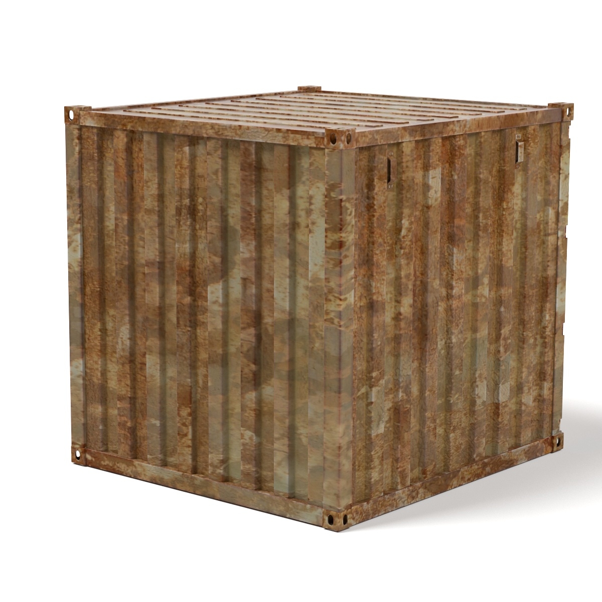 3d rusty container