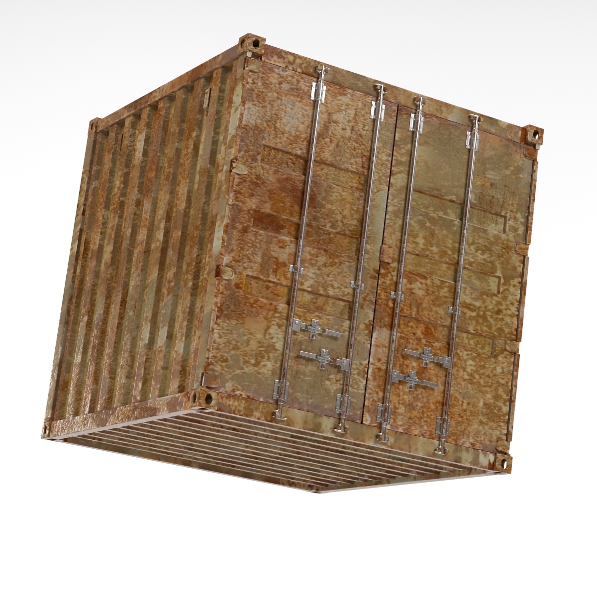 3d rusty container