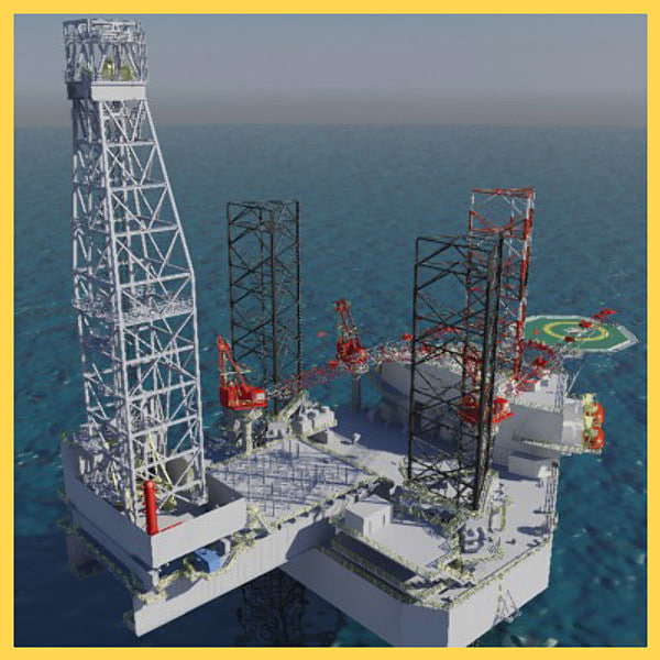 3d jack-up oil rig