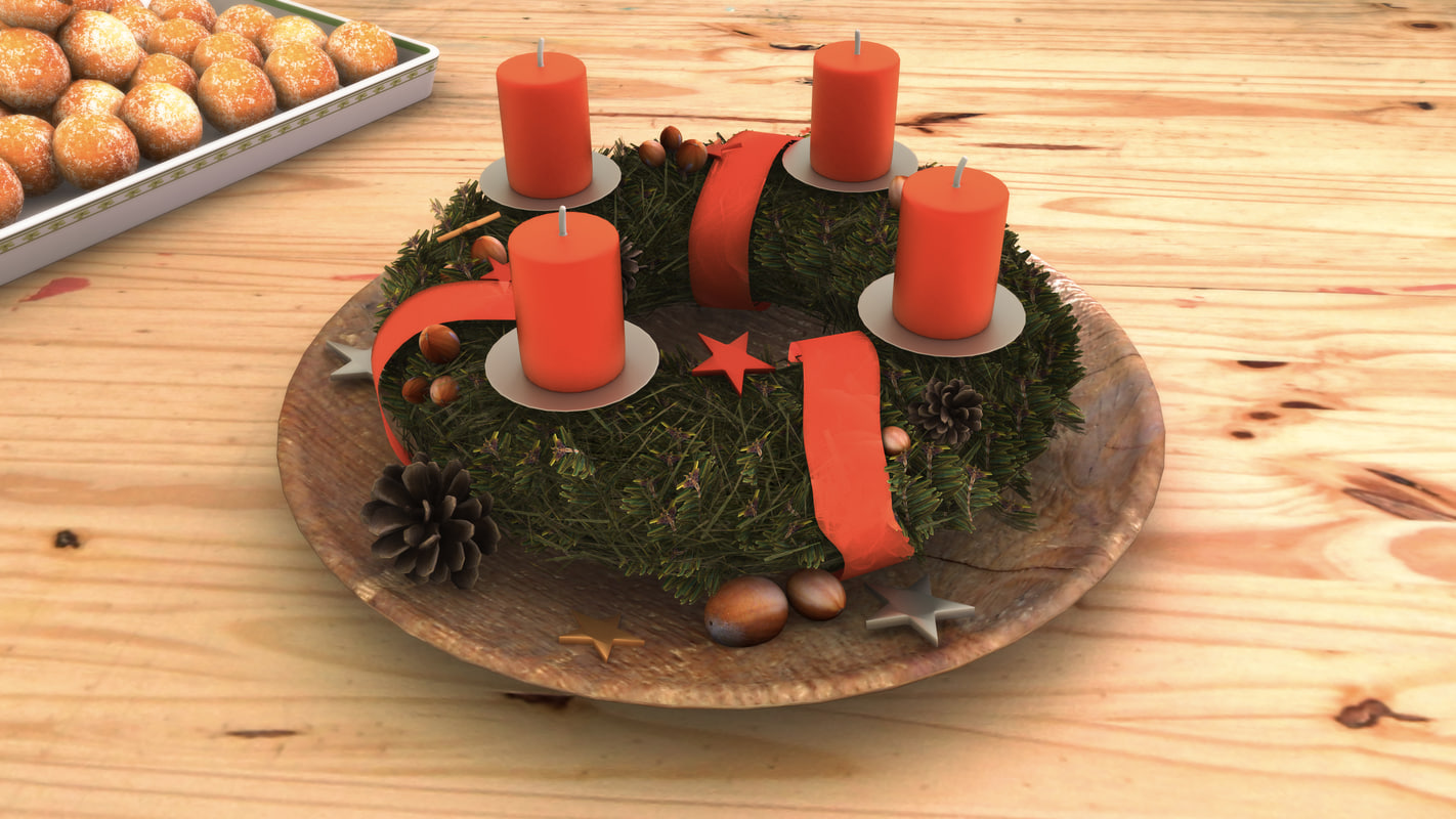 3d model advent wreath
