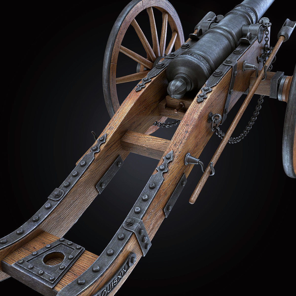 field cannon 3d model