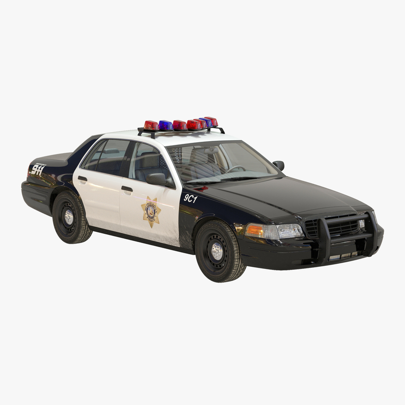3d generic police car 2 model