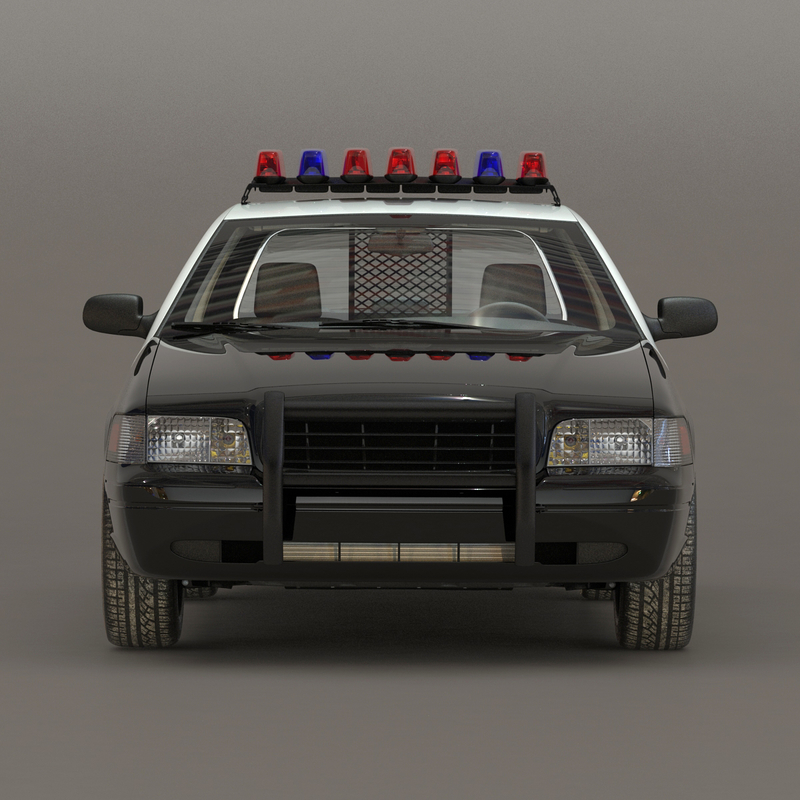 3d generic police car 2 model