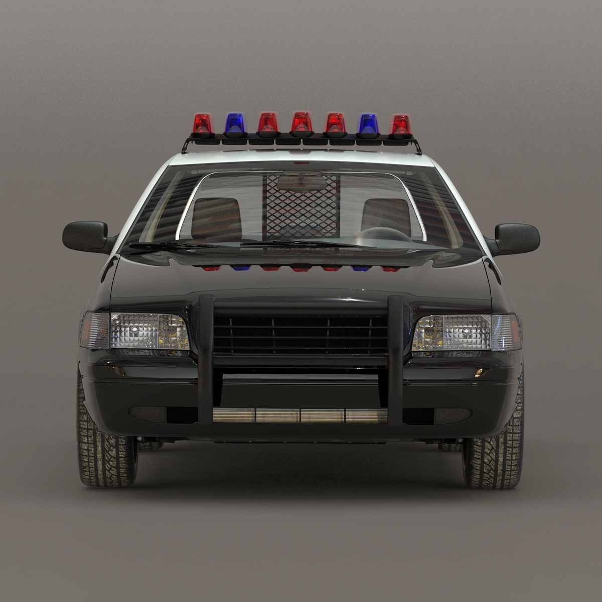3d generic police car 2 model