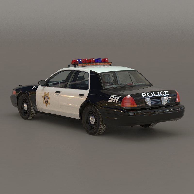 3d generic police car 2 model