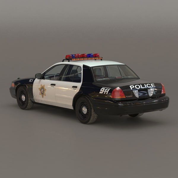 3d generic police car 2 model