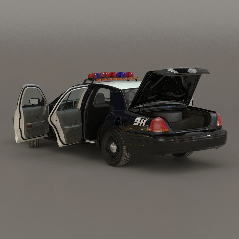 3d generic police car 2 model