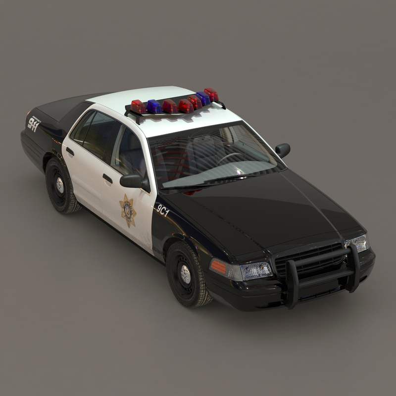 3d generic police car 2 model