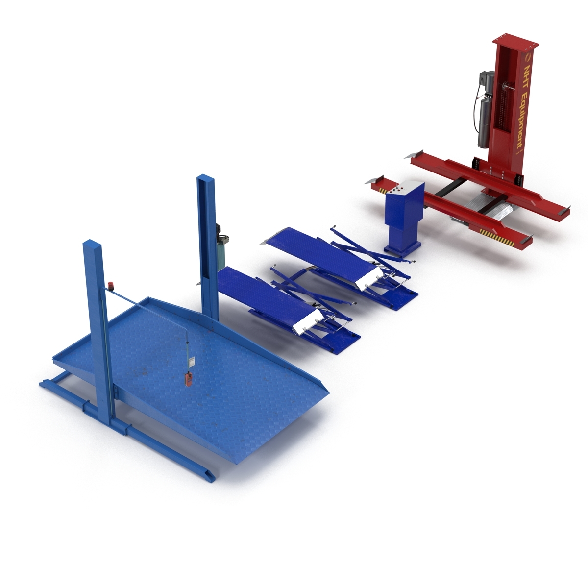 3ds max car lifts rigged