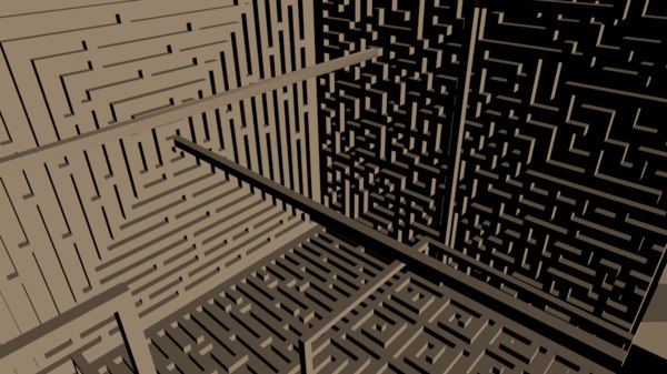 free cube maze 3d model