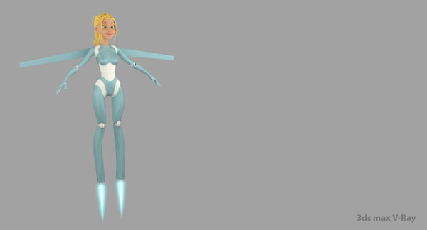 max cartoon robot girl