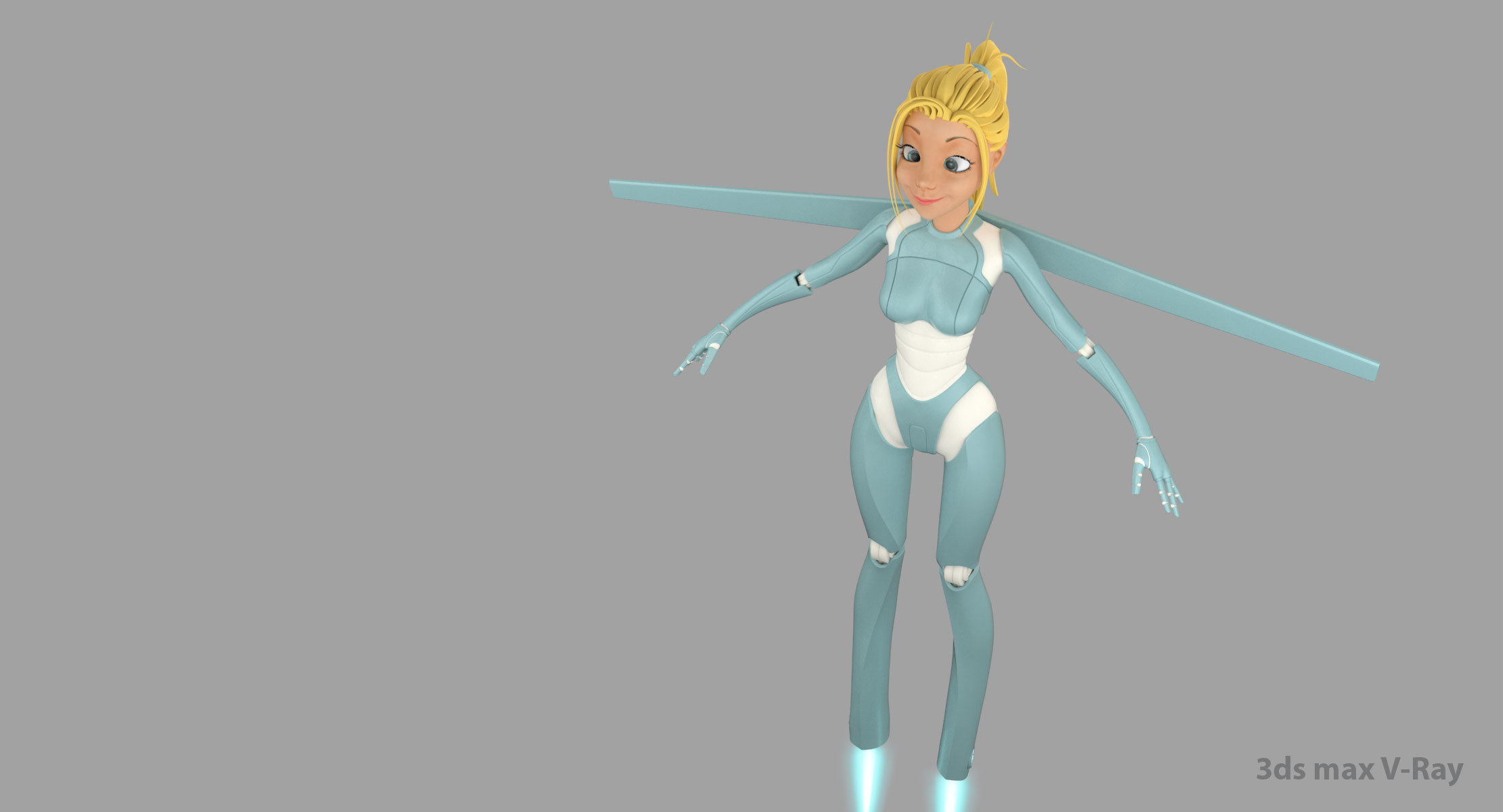 max cartoon robot girl