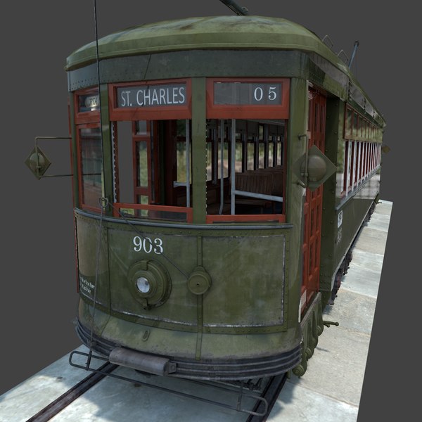 3d streetcar new orleans car