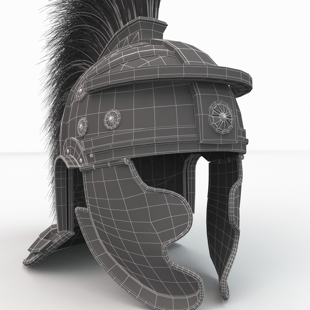 3d roman helmet model