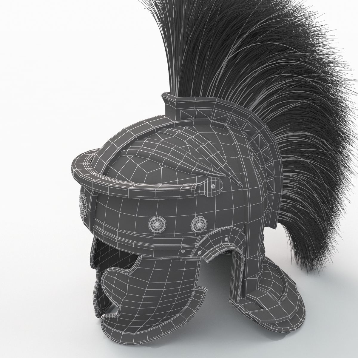 3d roman helmet model