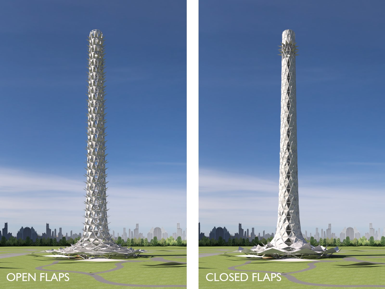 tall futuristic tower 3d max