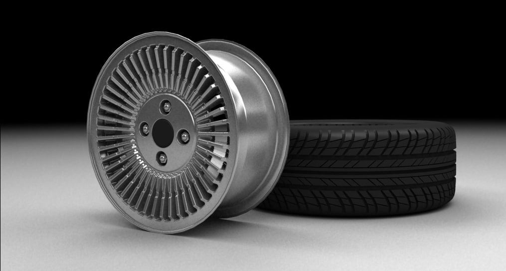 3ds max dmc-12 dmc delorean rim tire