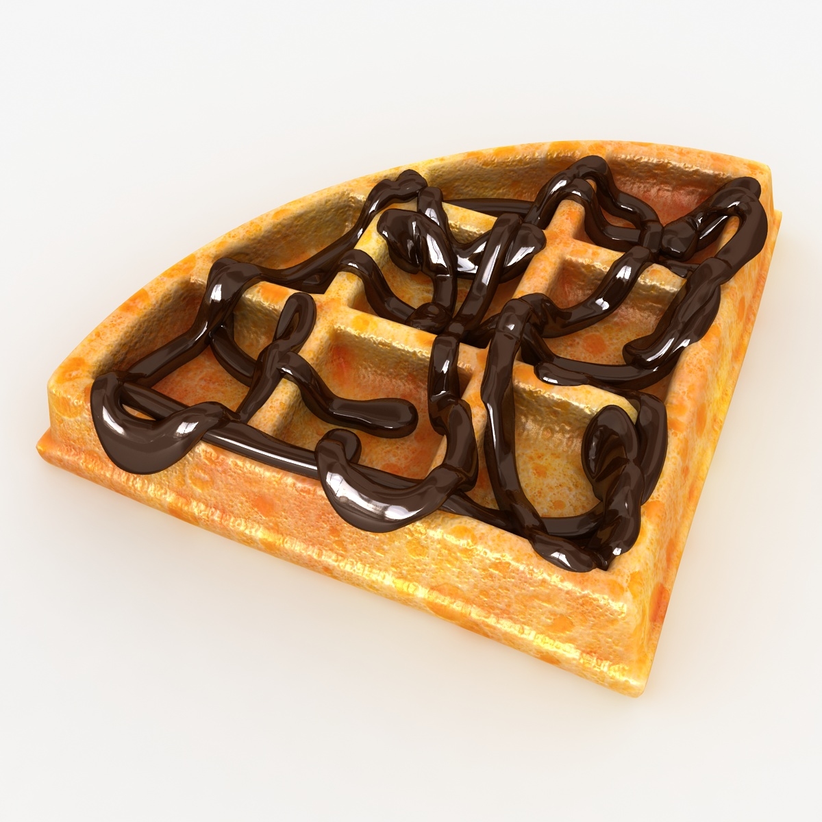 realistic waffle chocolate 02 3d 3ds