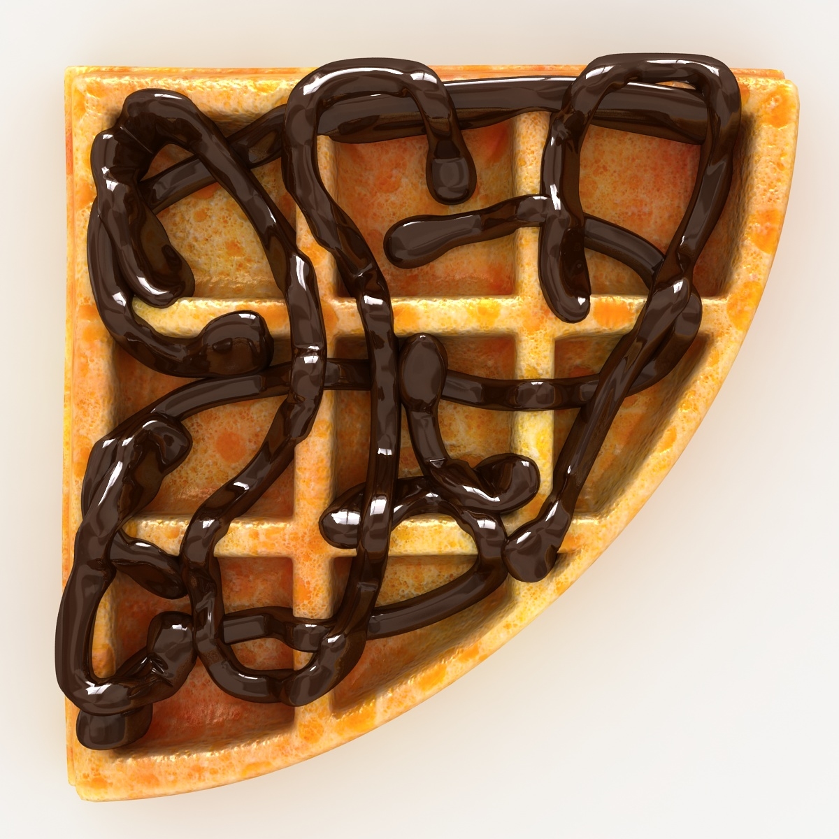realistic waffle chocolate 02 3d 3ds