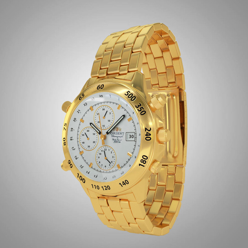 max orient gold watch chronograph