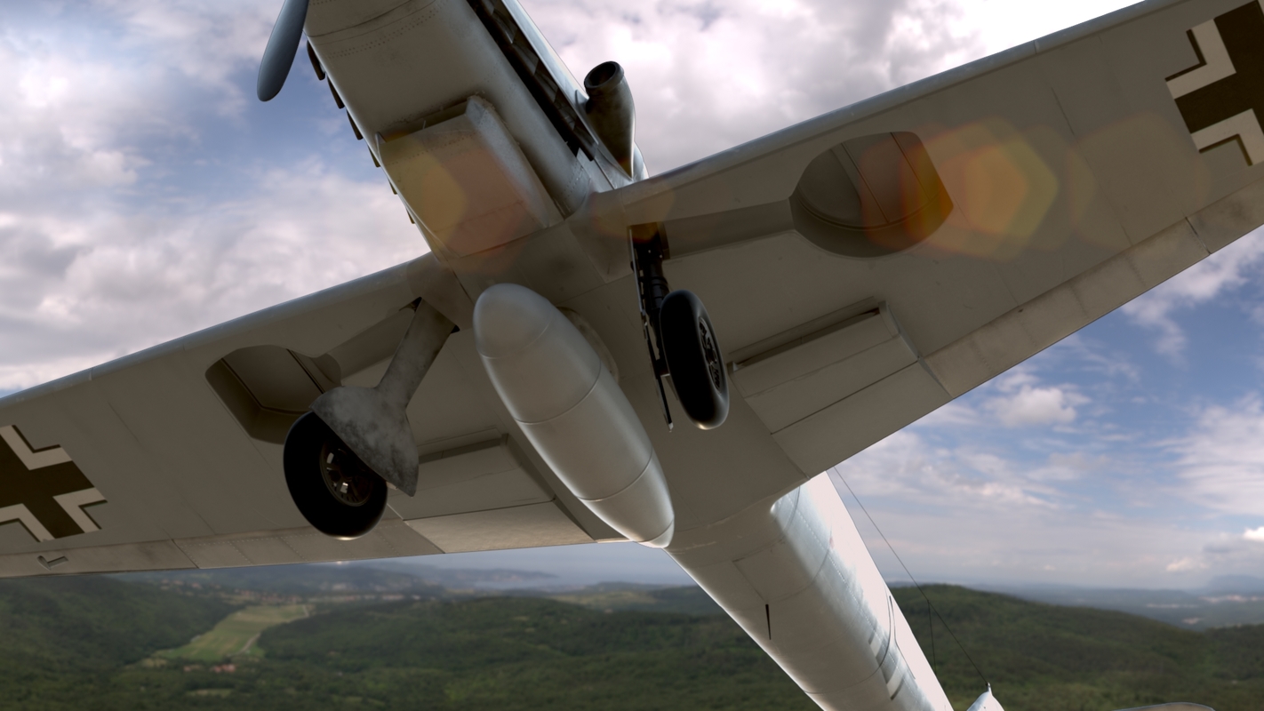 bf-109 german fighter 3d model