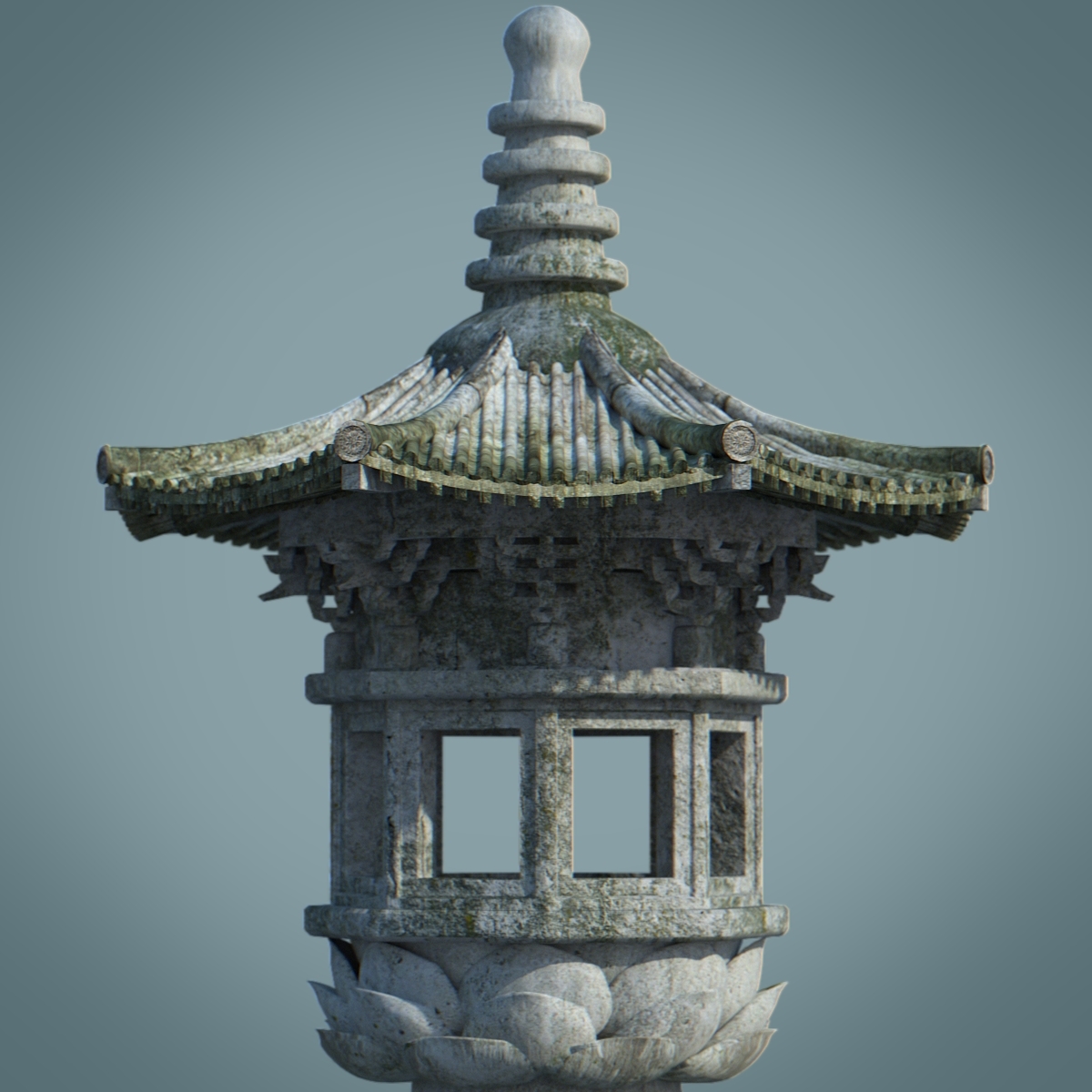 max chinese stone lamp