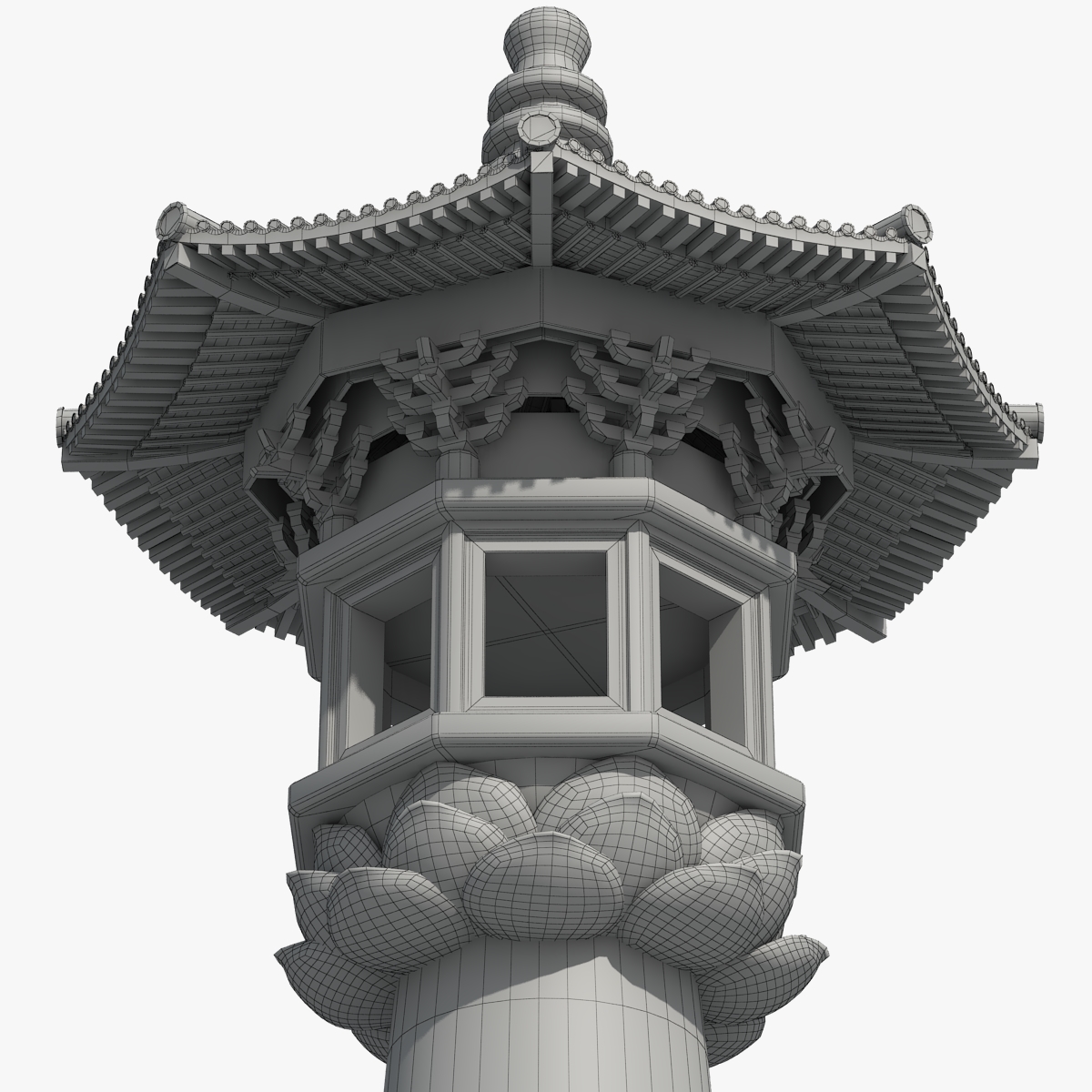 max chinese stone lamp