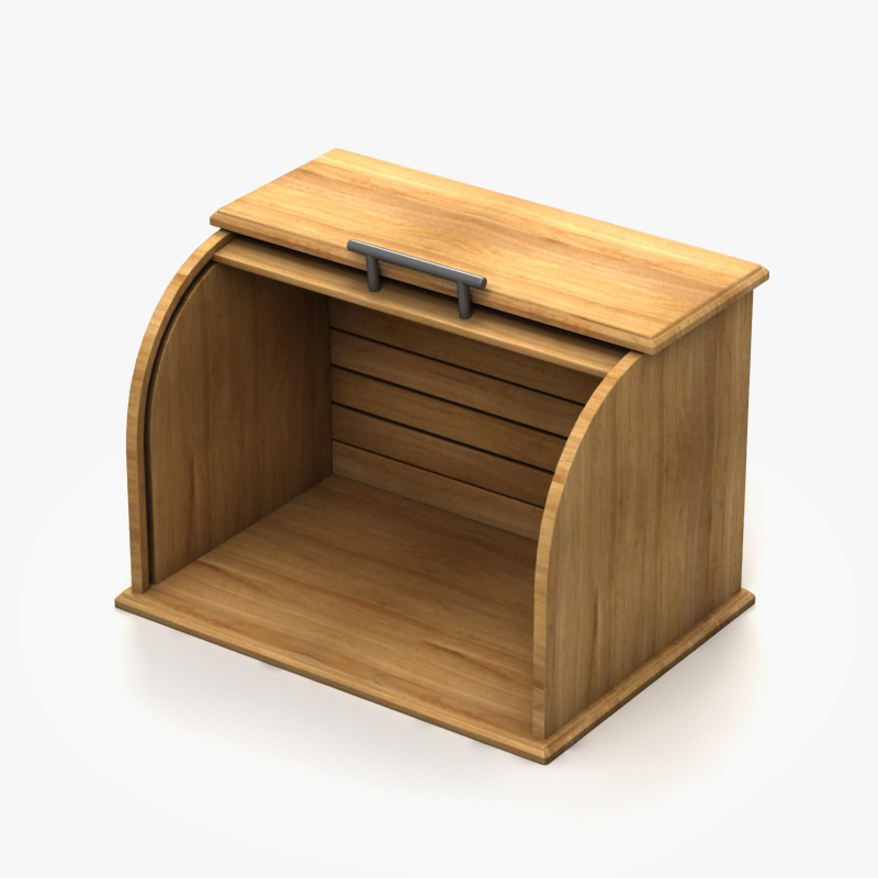 wooden bread box 3d max
