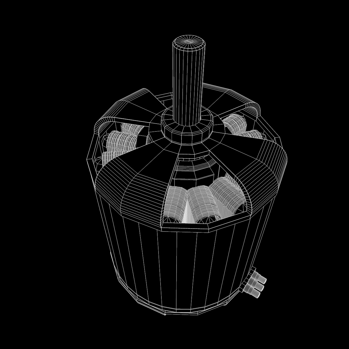 3d model of electric motor