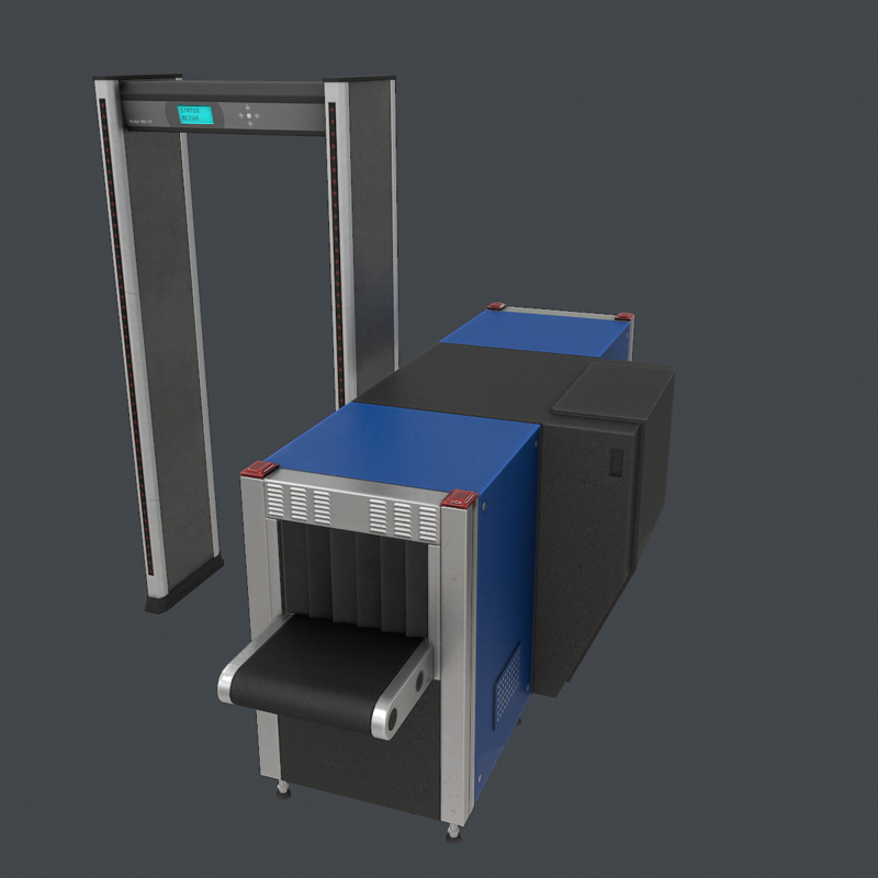 3d max metal detector x-ray scanner