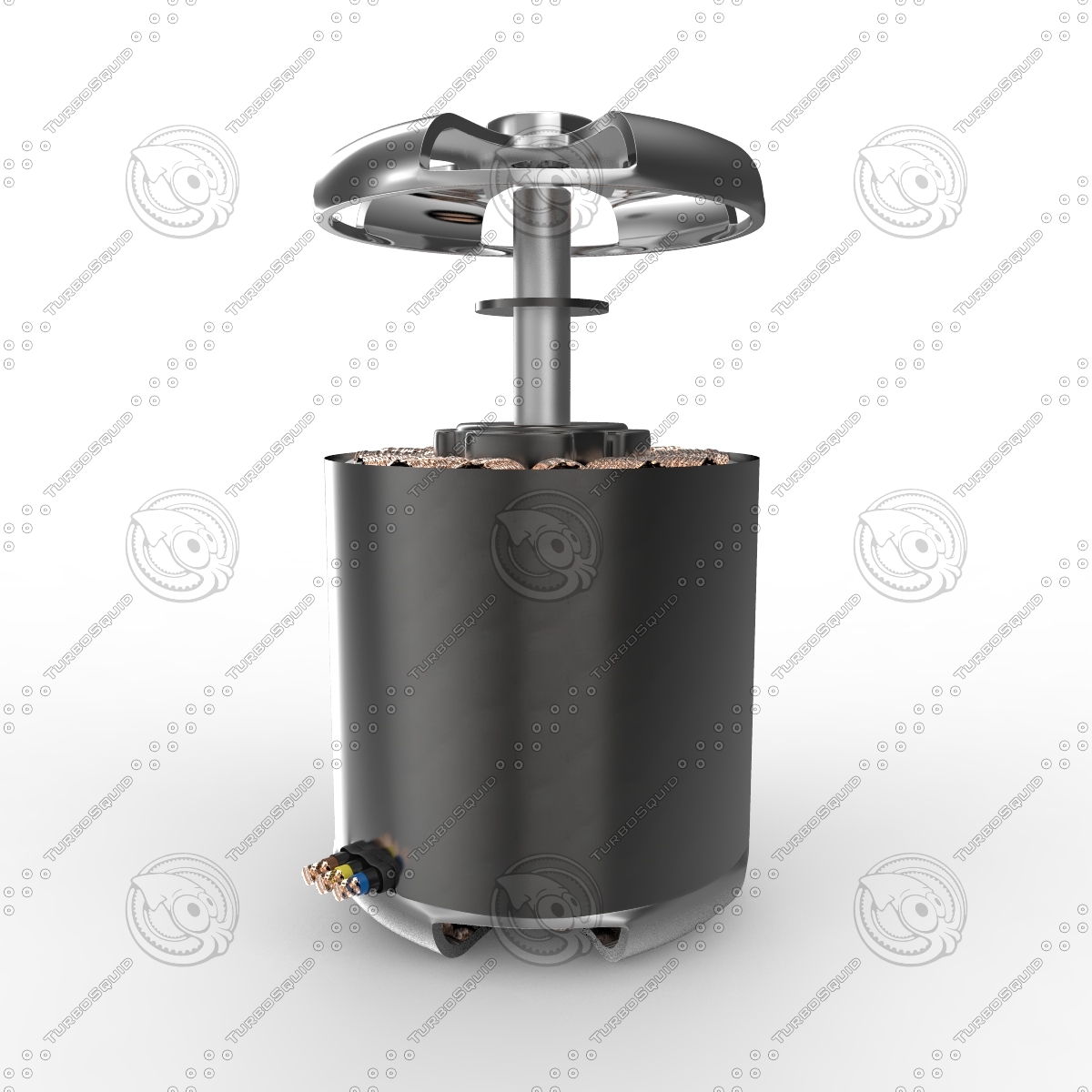 3d model of electric motor