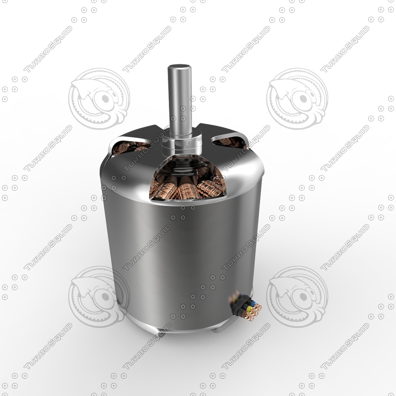 3d model of electric motor