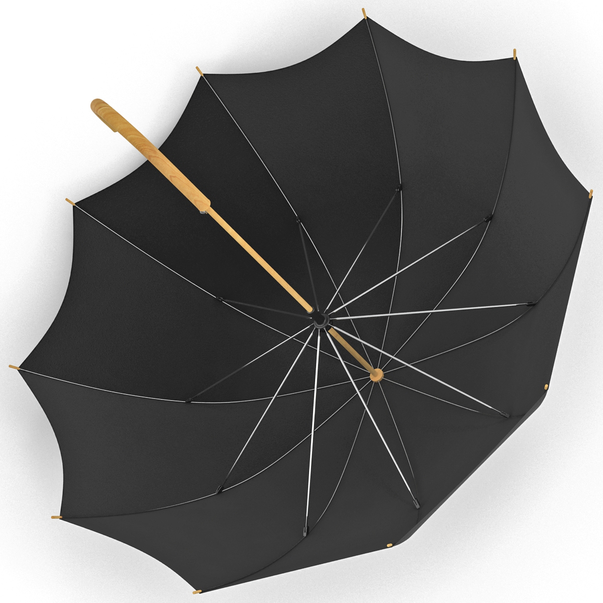 3d umbrellas set open model