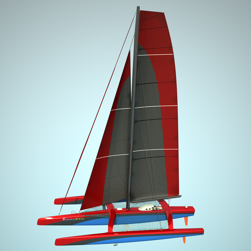 3d ultim class trimaran model